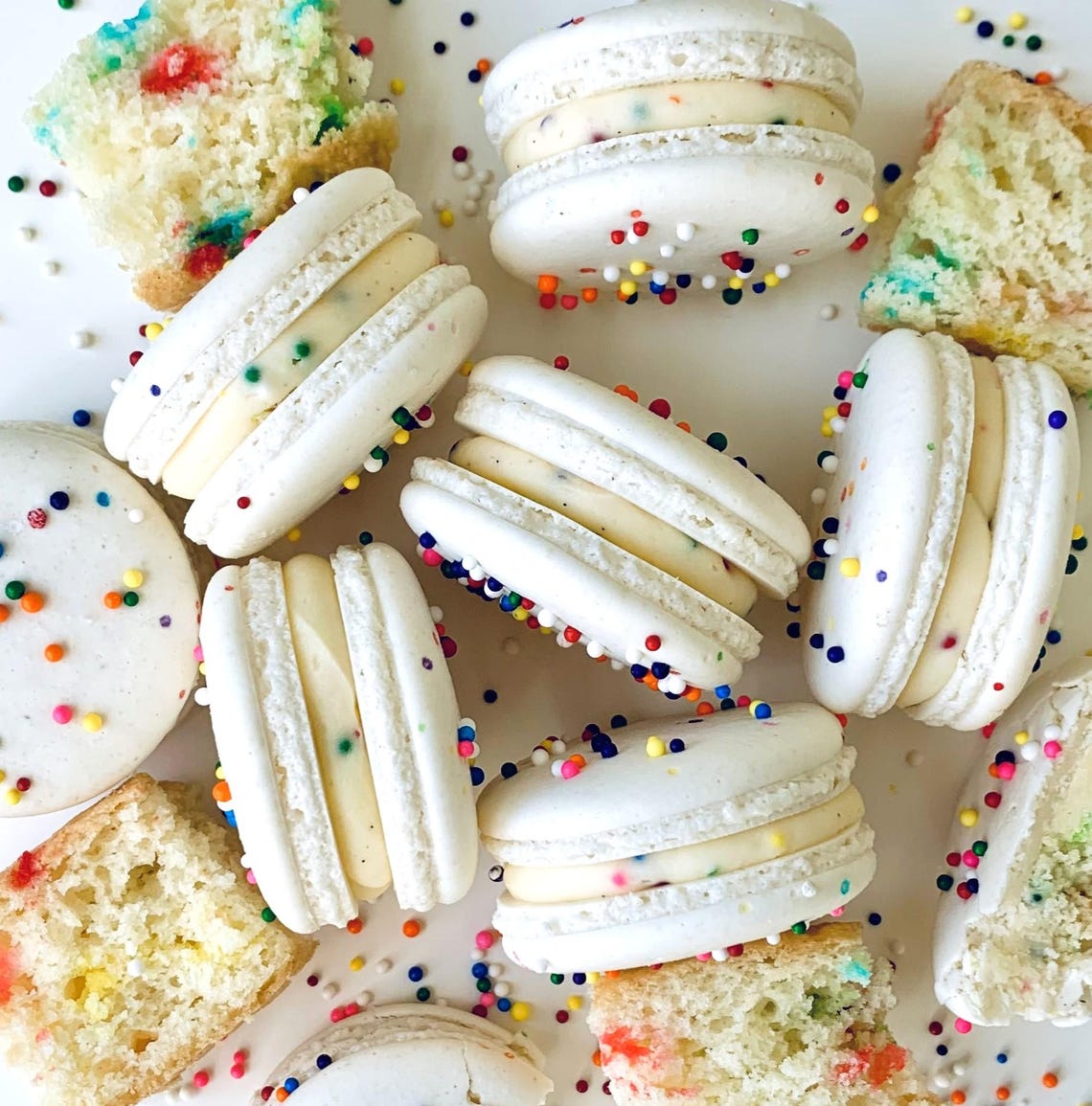 Funfetti Birthday Cake Macarons Macaroons Cookies Treats Delicious ...