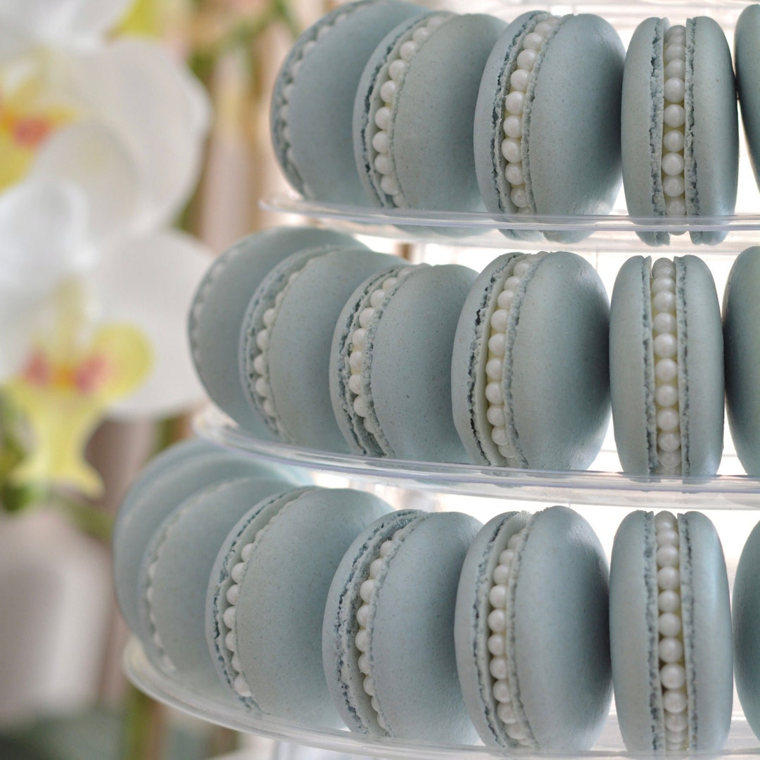 Dusty Blue Pearl Macarons - Macaroons Cookies Treats Delicious Flavor ...