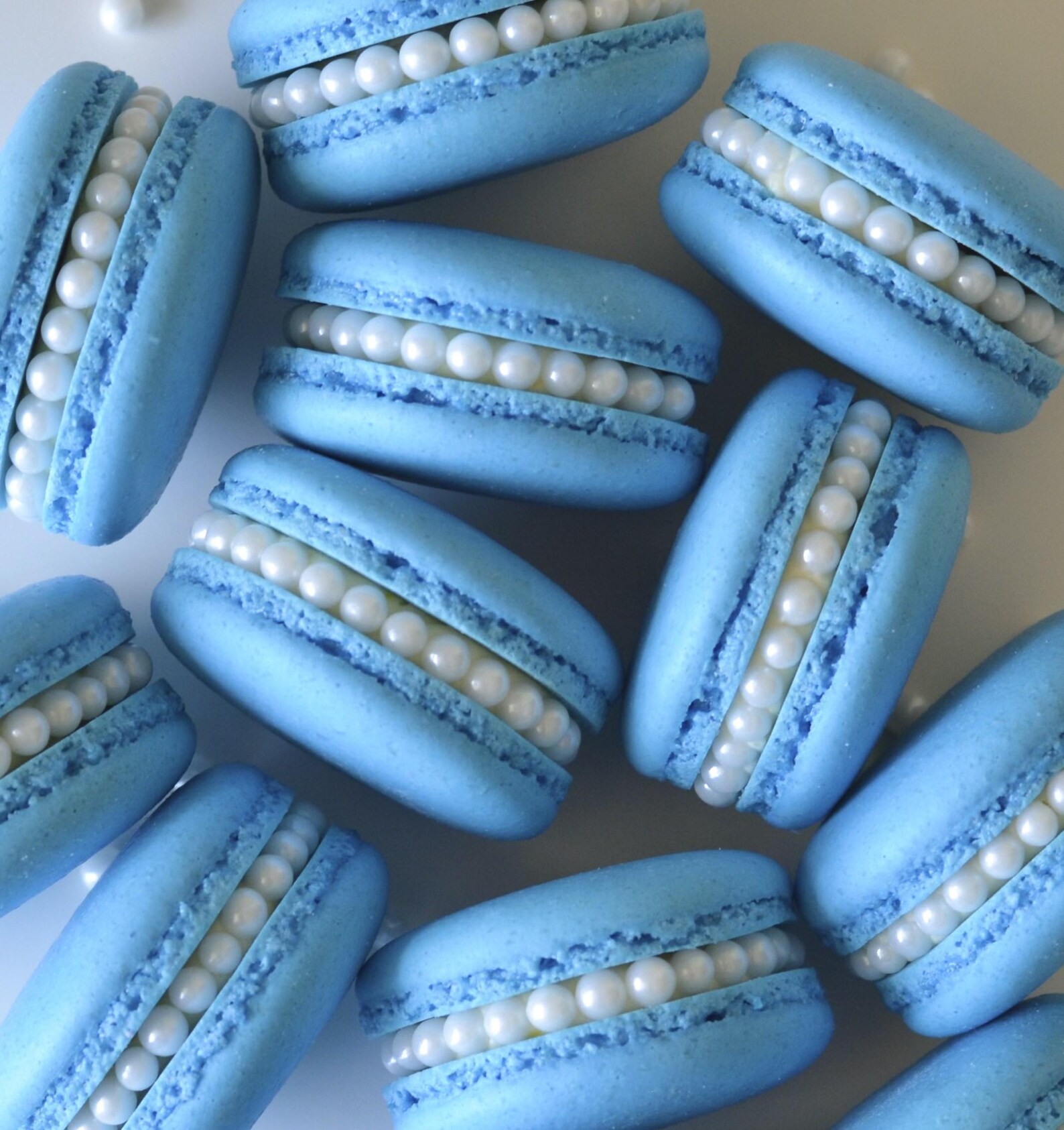 Royal Blue Pearl Macarons - Macaroons Cookies Treats Delicious Flavor ...