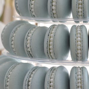 Dusty Blue Pearl Macarons - Macaroons Cookies Treats Delicious Flavor ...