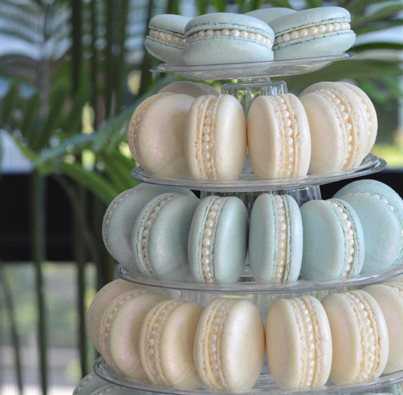 Pearl Macaron Tower - Macaroons Cookies Treats Delicious - Bridal ...