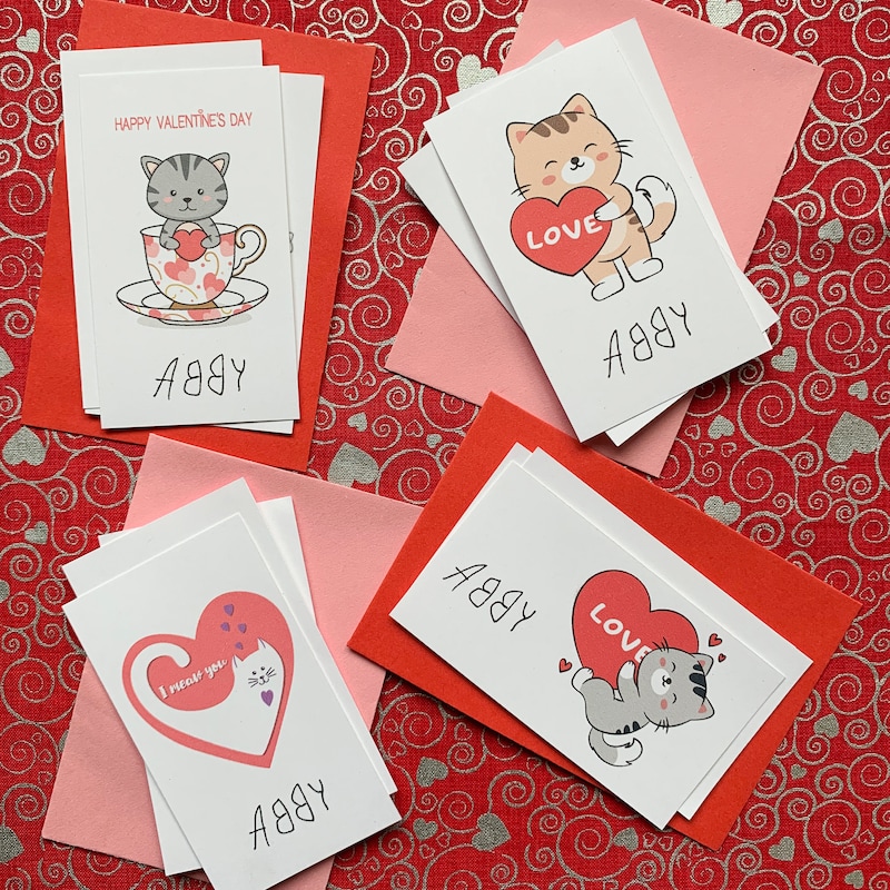 Mini Valentine Cards - Etsy