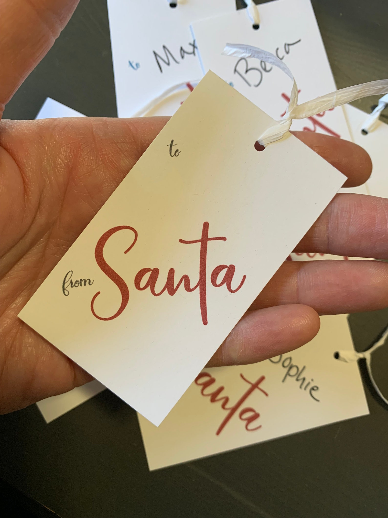 From Santa Gift Tag, PRINTED Christmas Gift Tag - Etsy