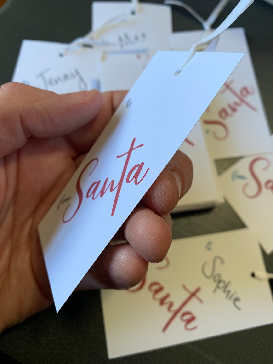 From Santa Gift Tag, PRINTED Christmas Gift Tag - Etsy