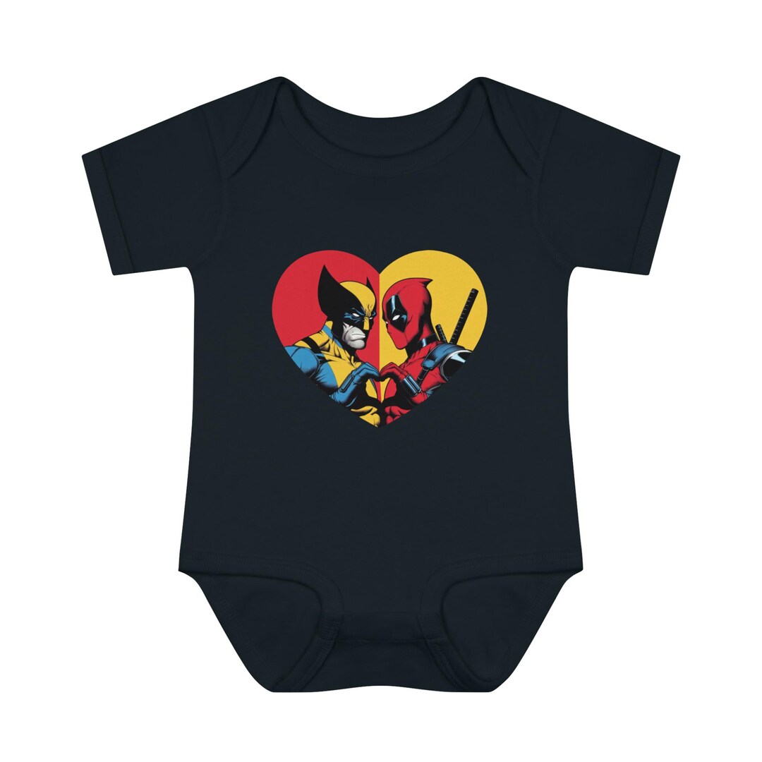 Superhero Babies Cartoon Bodysuit, Marvel Comics Baby Romper, Deadpool ...