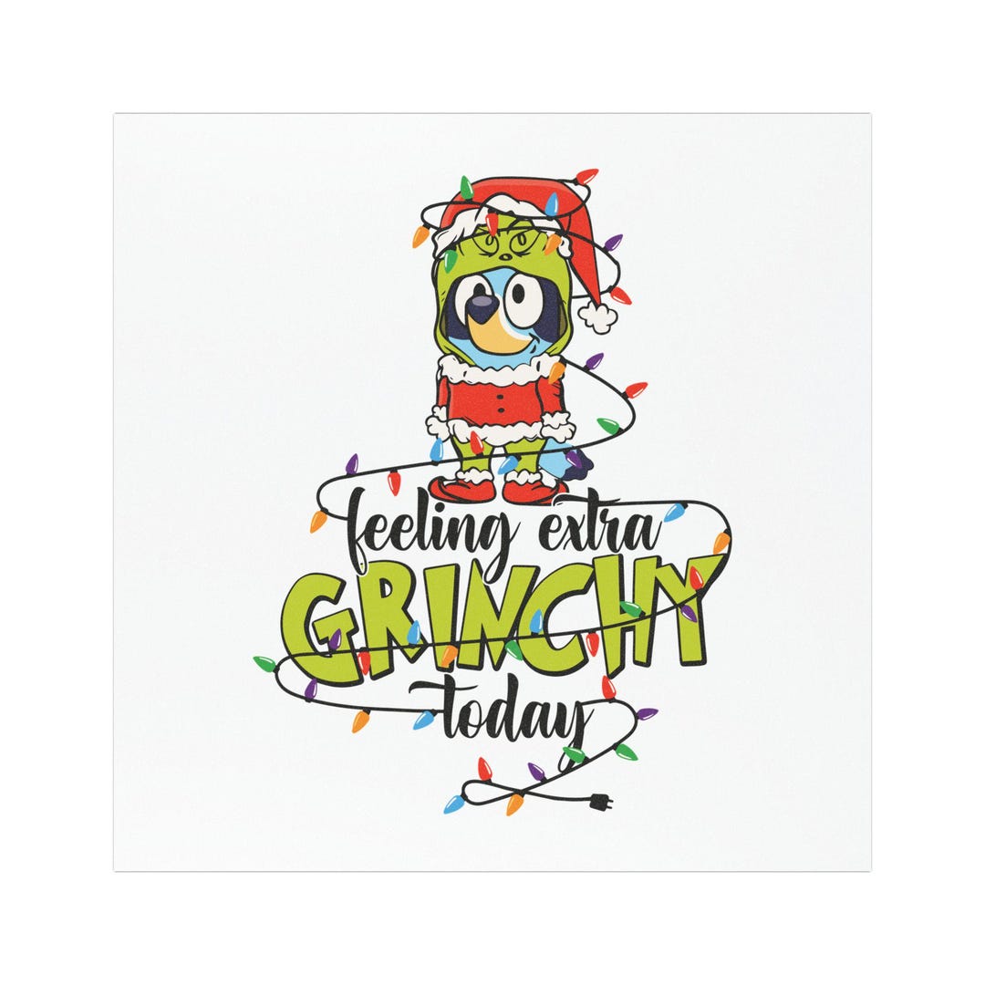 Car Magnets Feeling Extra Grinchy Today Bluey Grinch Christmas Bumper ...