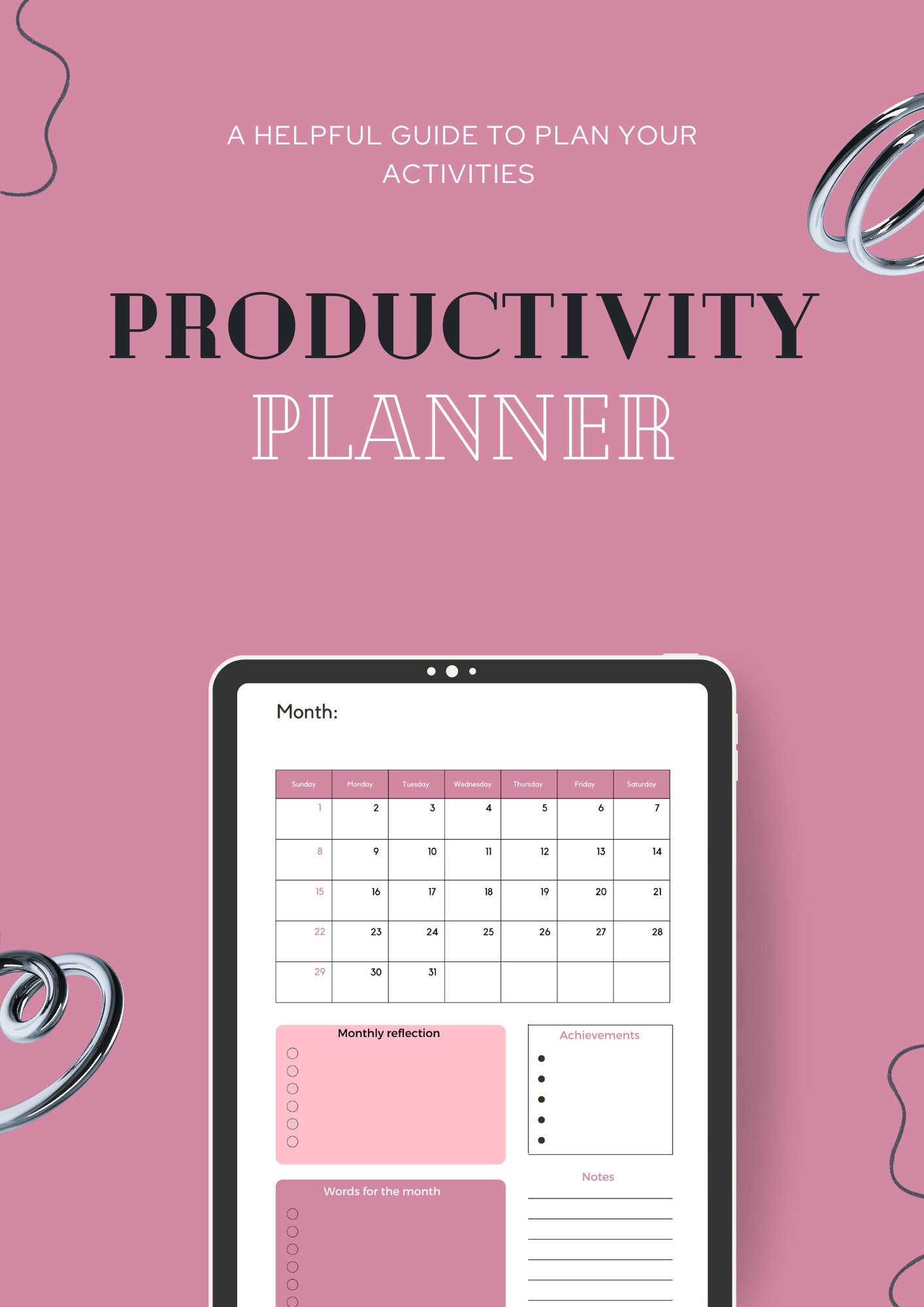 Productivity Planner Printable | Ultimate Life Journal | Daily ...