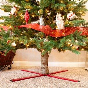 Decorative Christmas Tree Stand Made From the Trunk of a Recycled Tree ...