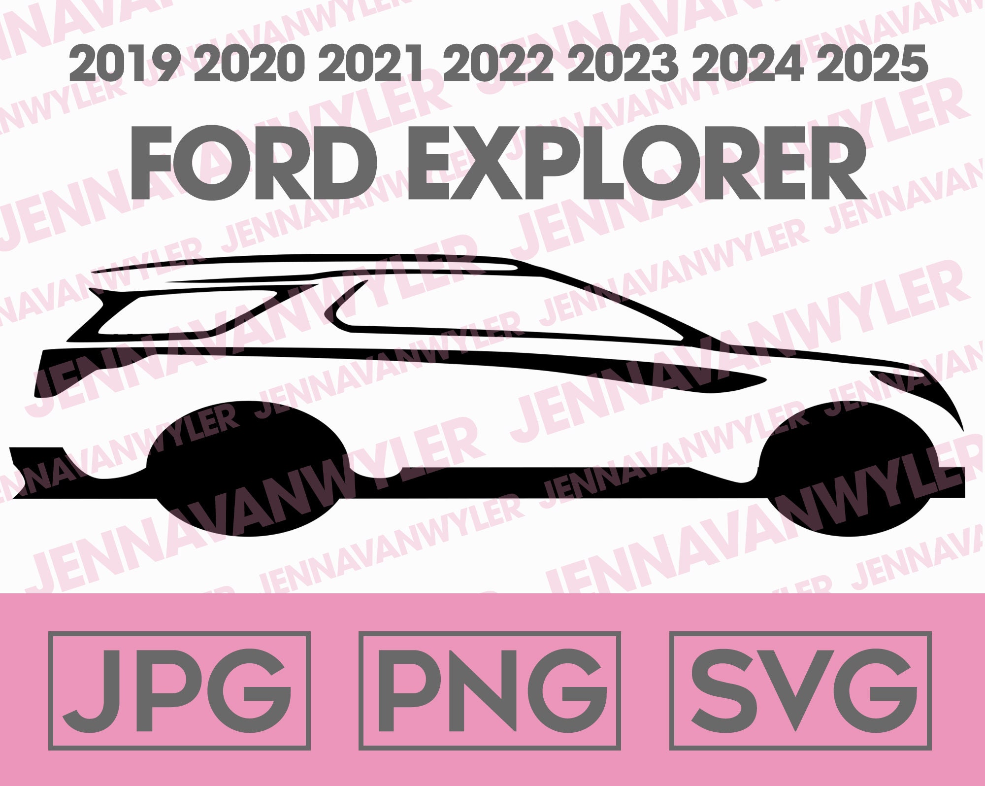 SVG Download Ford Explorer Sticker Window Decal 2019 2020 2021 2022 ...