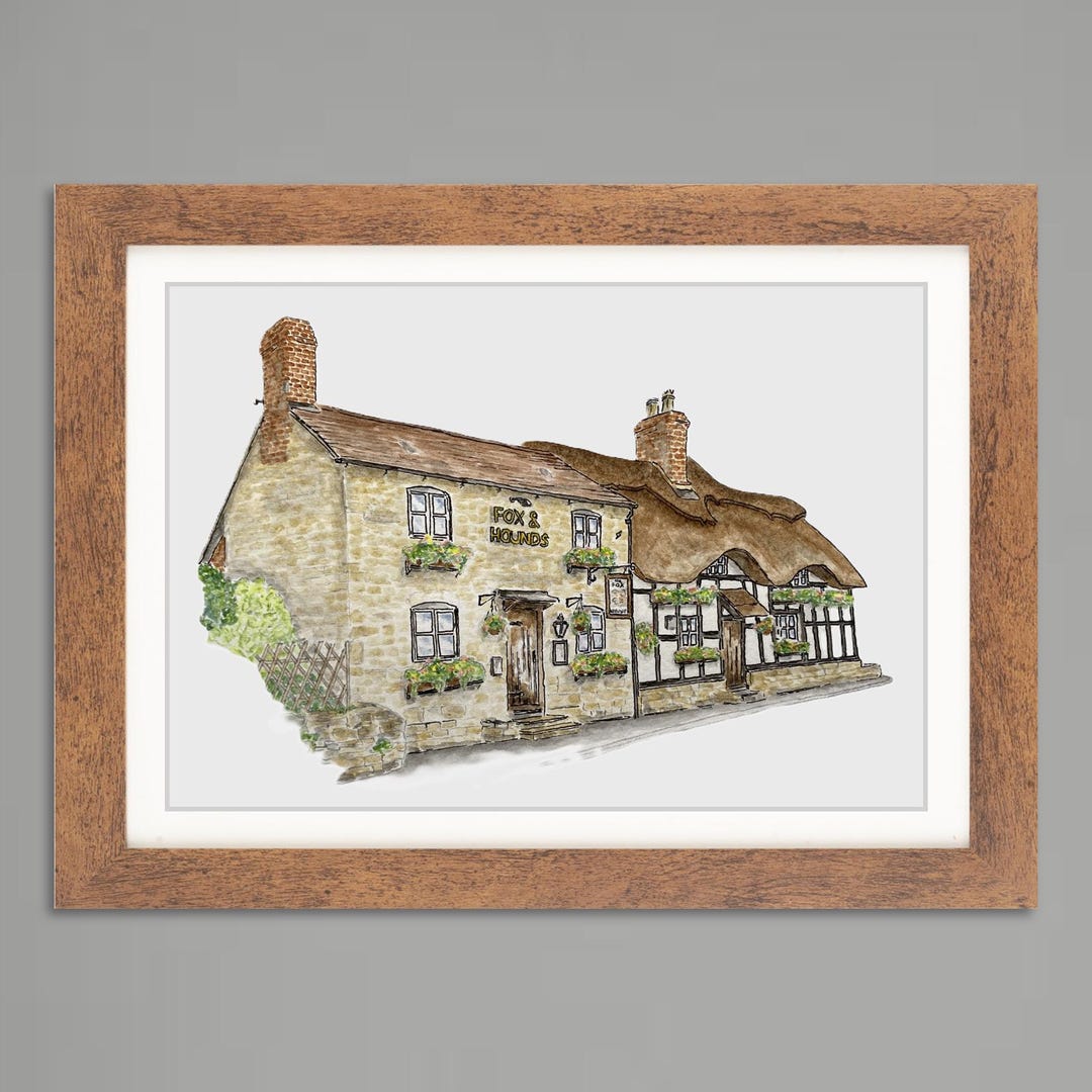 A4 / A3 Framed Business Portrait. Custom Illustration. Pub Portrait ...