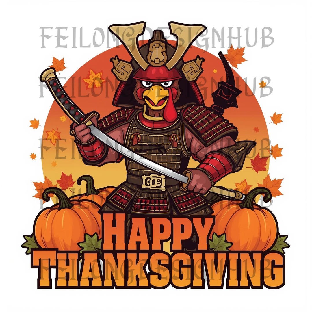 Happy Thanksgiving Happy Karate Samurai Turkey Day Clipart Bundle - Etsy