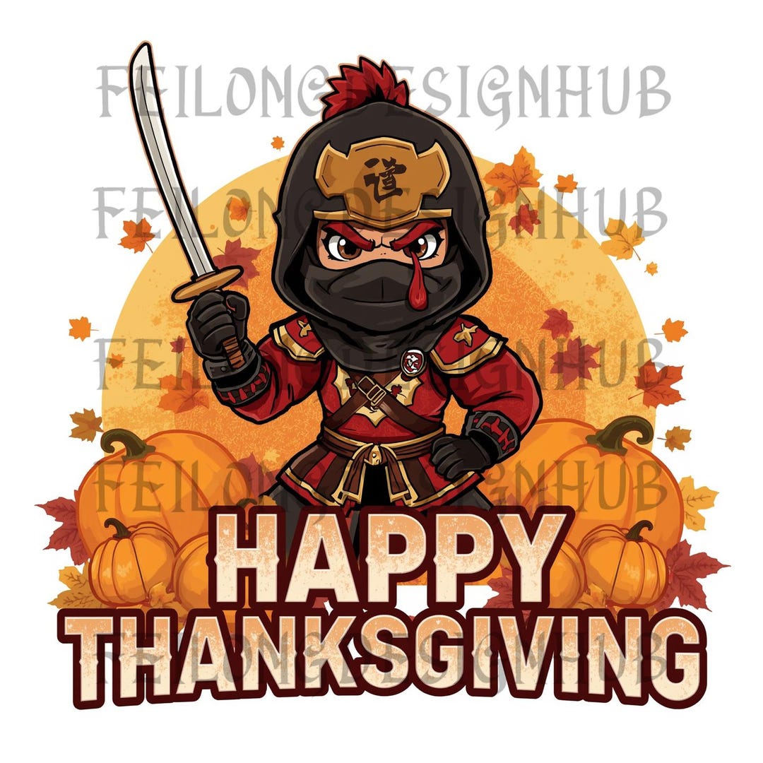 Happy Thanksgiving Happy Karate Ninja Turkey Day Clipart Bundle - Etsy