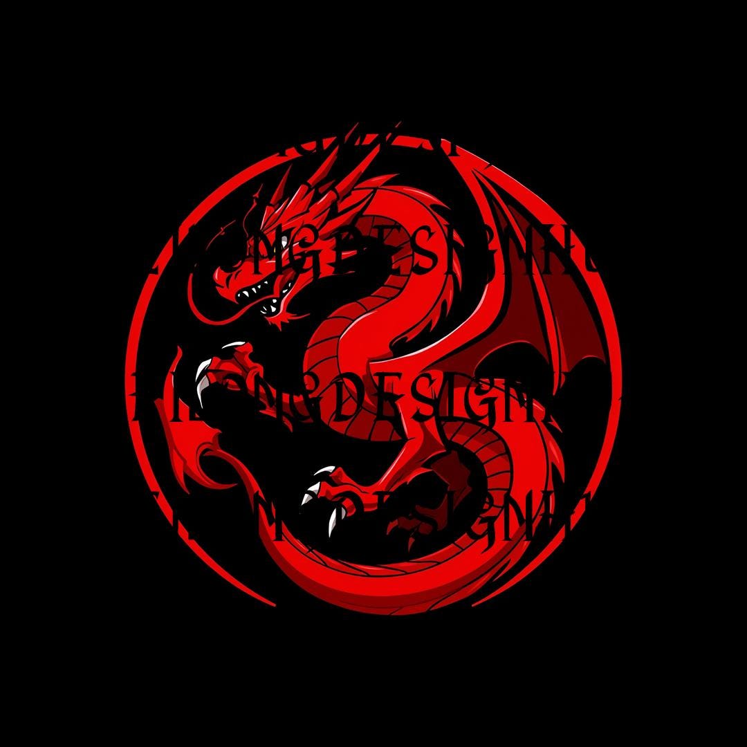 Super Red Dragon Logo Digital Download | Fierce Powerful Red Dragon ...