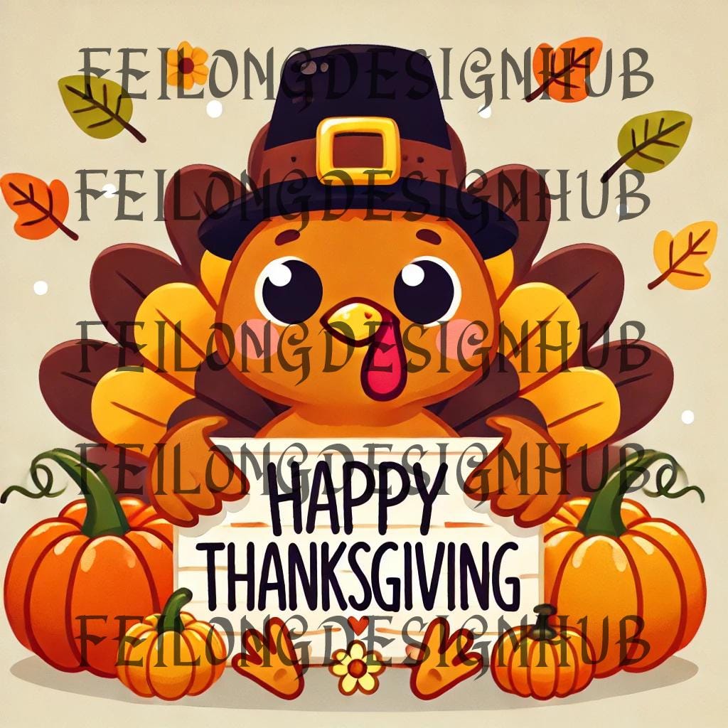 Happy Thanksgiving Happy Turkey Day Clipart Bundle - Etsy