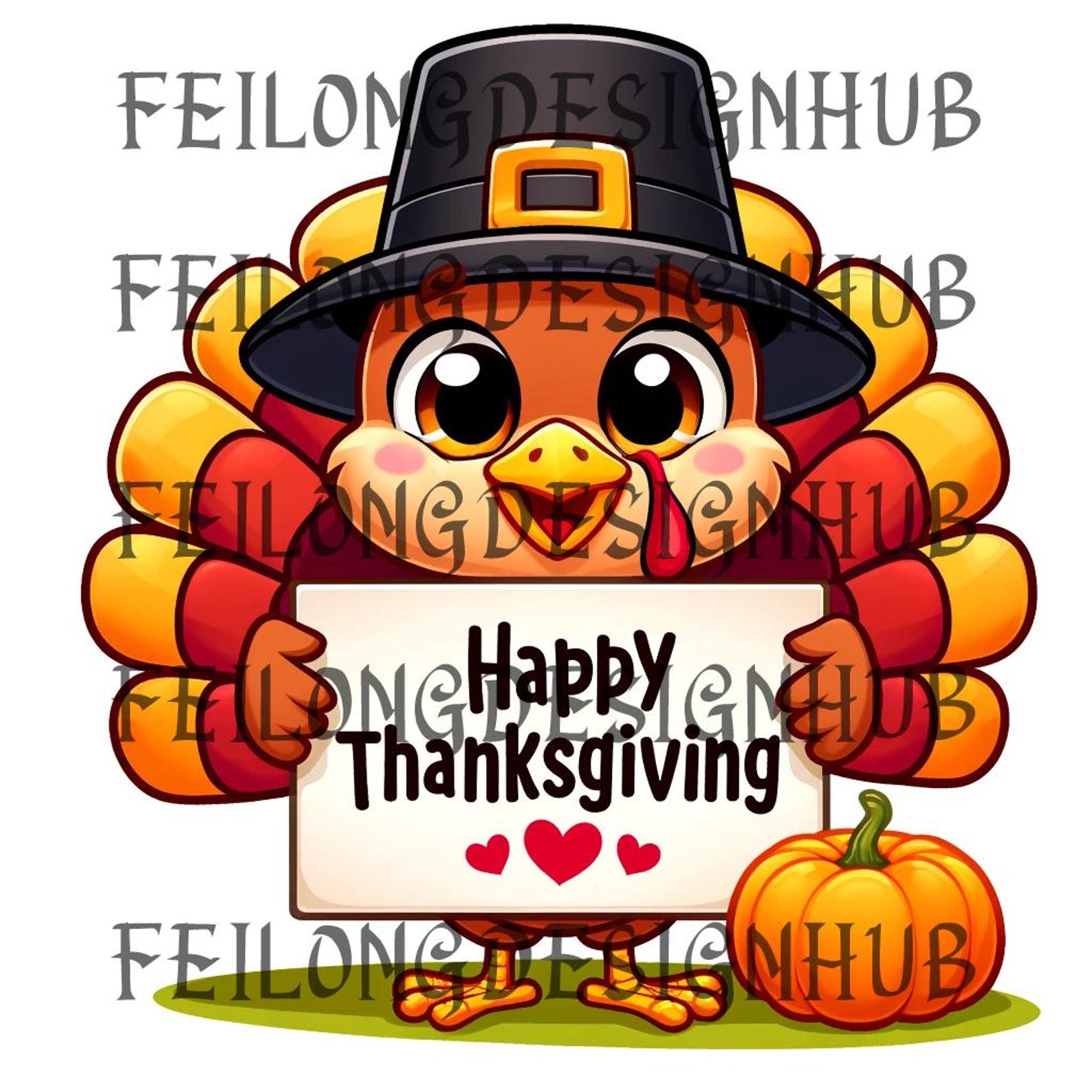 Happy Thanksgiving Happy Turkey Day Clipart Bundle - Etsy