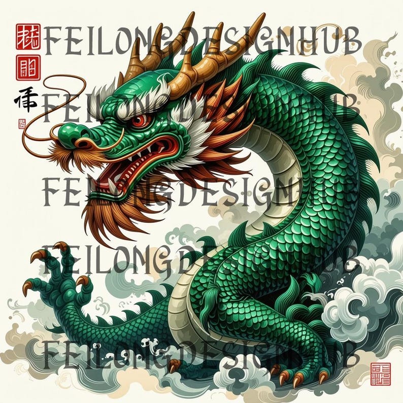 The Green Dragon - Etsy