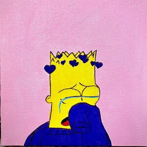 how to draw bart simpson crying