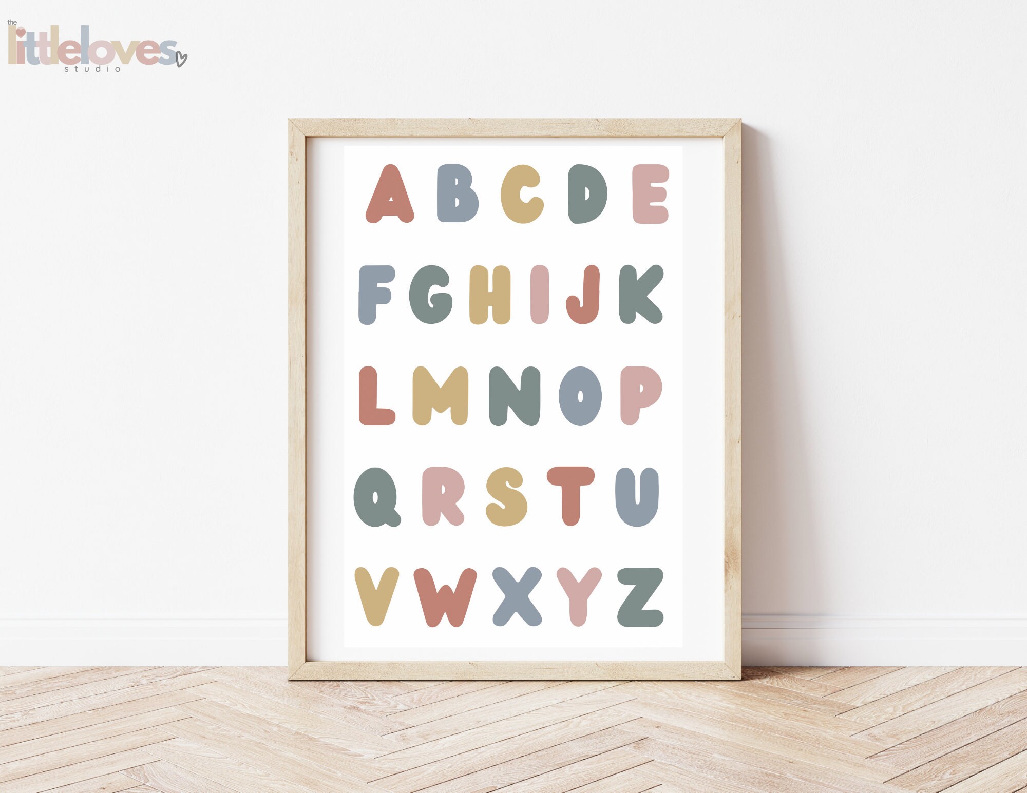 Rainbow Alphabet Alphabet Poster ABC Poster Printable Wall - Etsy