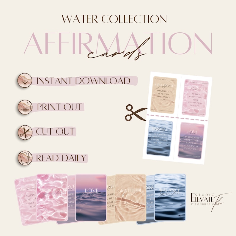 Affirmation Cards CUSTOM Digital Print | Printable Positive Affirmation ...