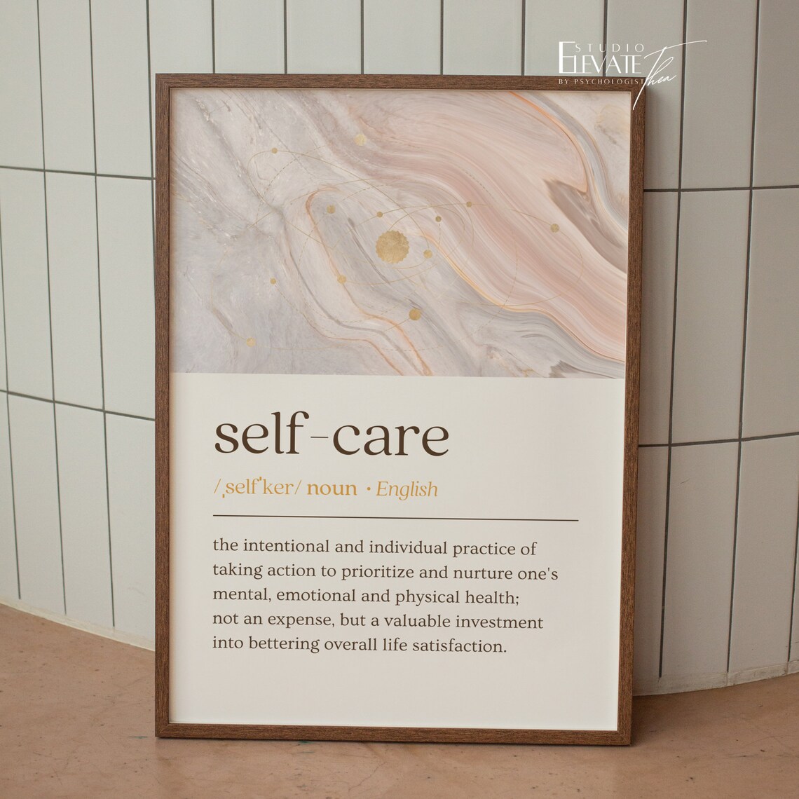 Self Care Definition Wall Art Self Care Inspirational Poster Aesthetic ...