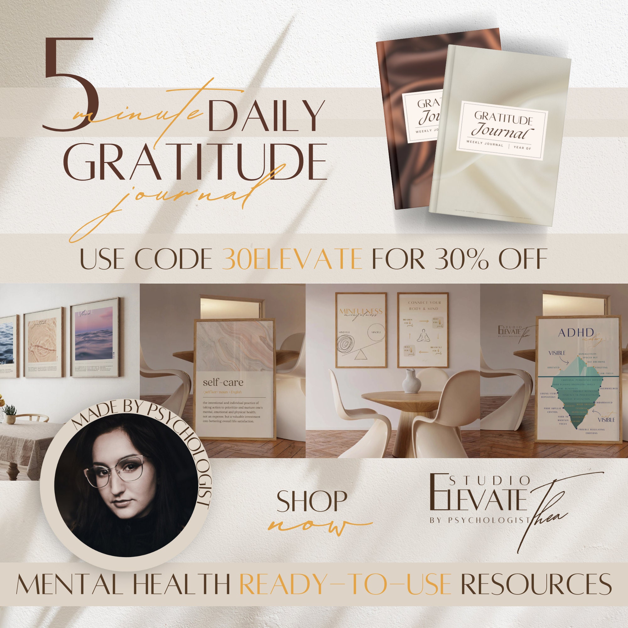 Gratitude Journal Printable: 5-minute Daily Reflection (digital ...