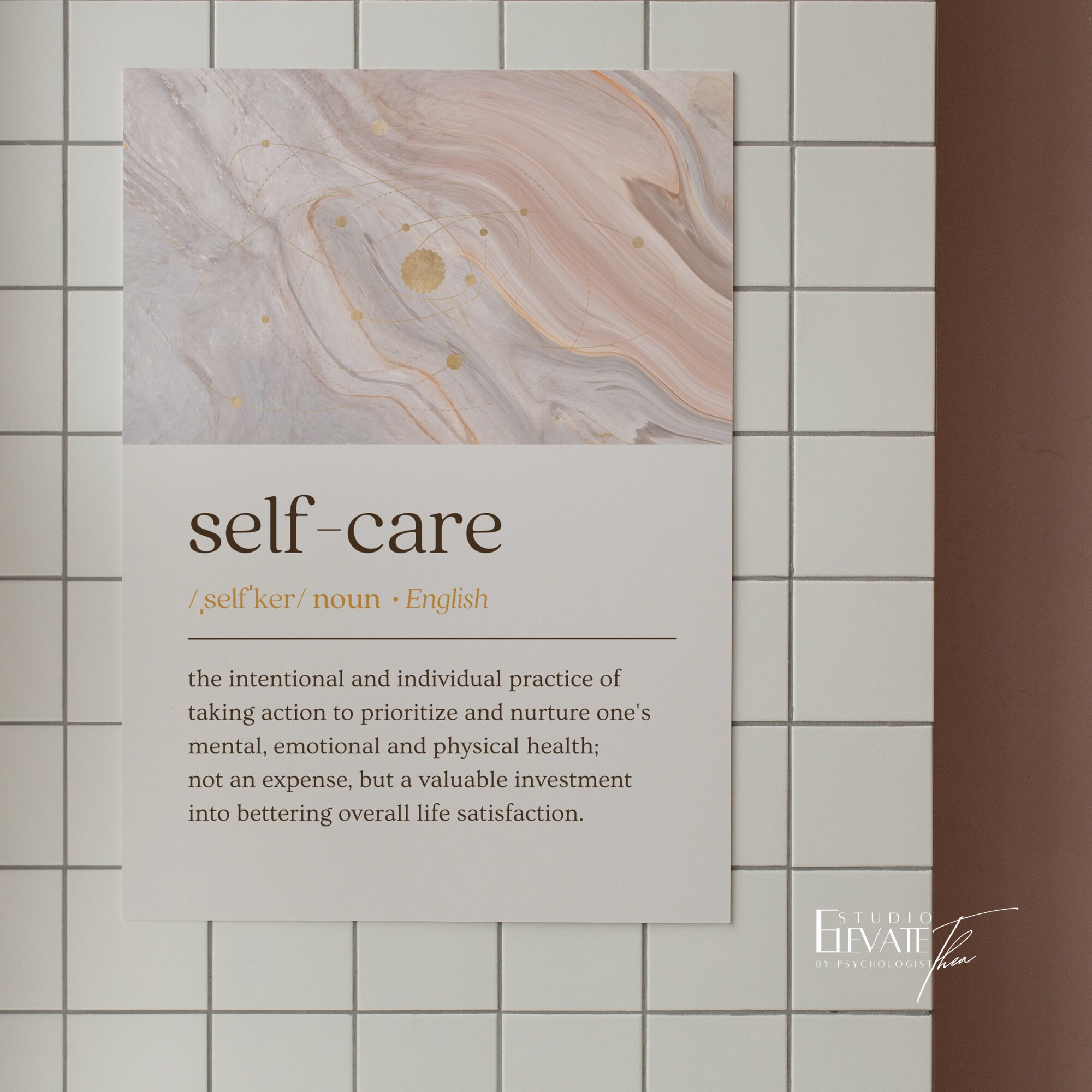 Self Care Definition Wall Art Self Care Inspirational Poster Aesthetic ...