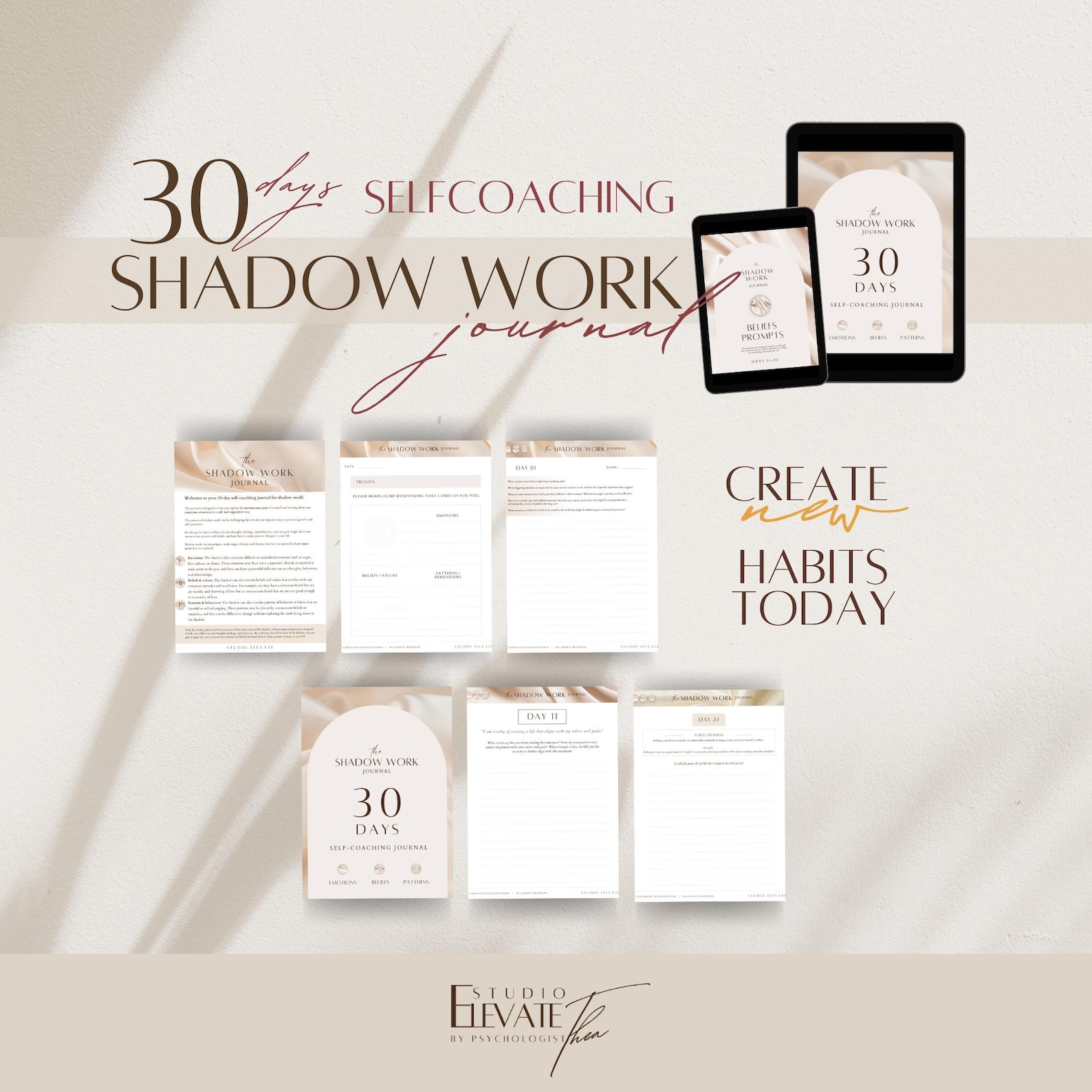 SHADOW WORK Digital Journal | Printable Journal Prompts for Therapy ...