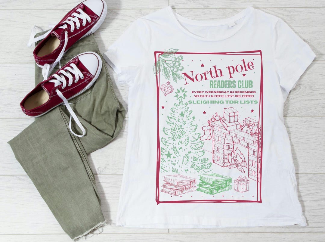 North Pole Readers Club PNG Design for Shirts Sweatshirts and More - Etsy