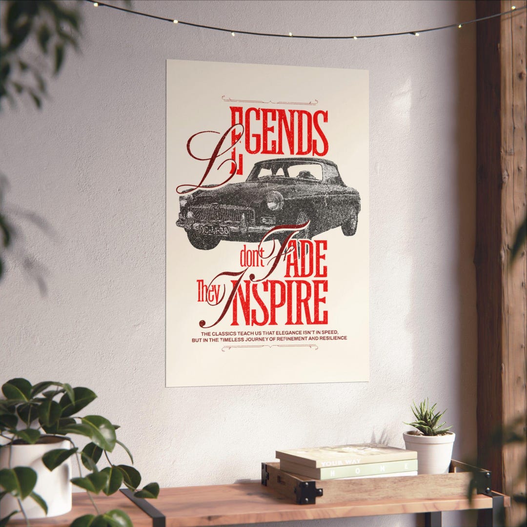 Vintage Car Legends Poster, Automotive Wall Art, Retro Decor, Gift for ...