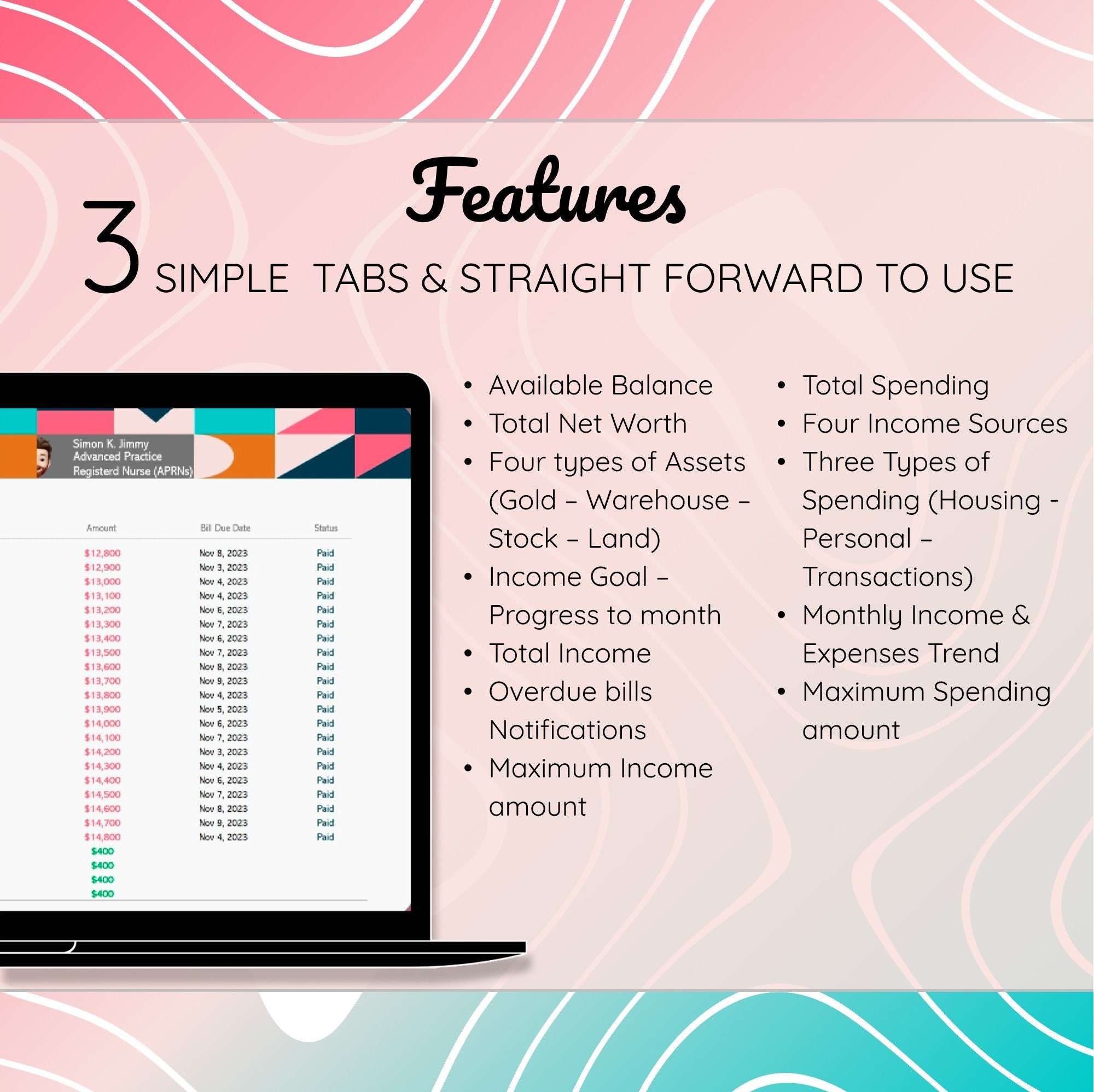Excel Monthly Budget Template For Efficient Financial Planning Etsy