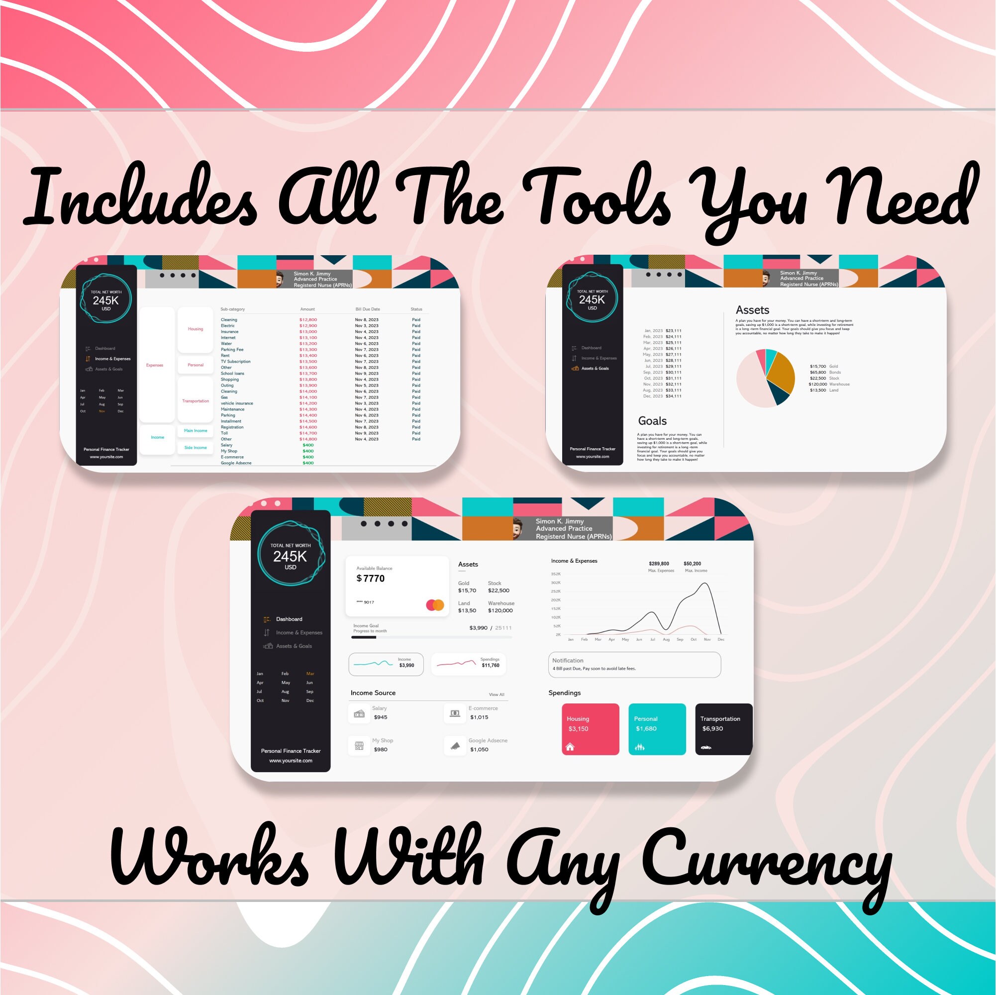 Excel Monthly Budget Template For Efficient Financial Planning Etsy