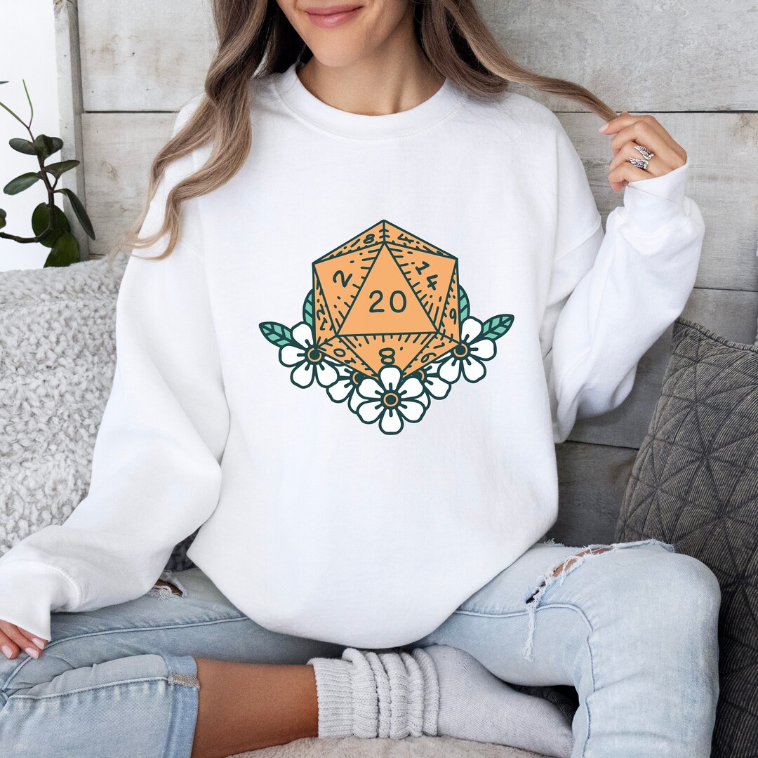 DND Dice Crewneck Sweatshirt Dungeons and Dragons Dice DND Christmas ...