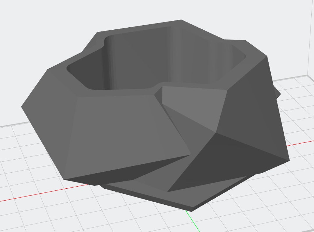 3D Printed Crystal Plant Pot - Etsy
