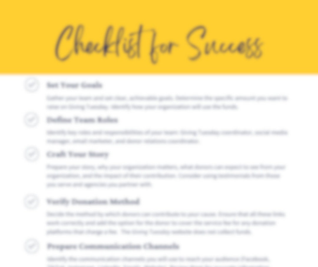 Giving Tuesday Checklist for Success - Etsy