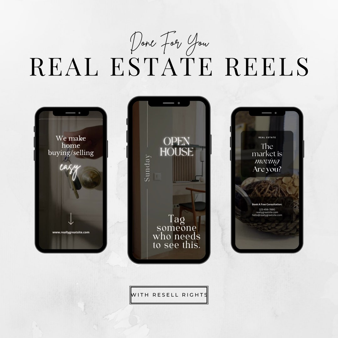 Real Estate Reels, Marketing Reels, Build Your Real Estate Brand, Canva ...