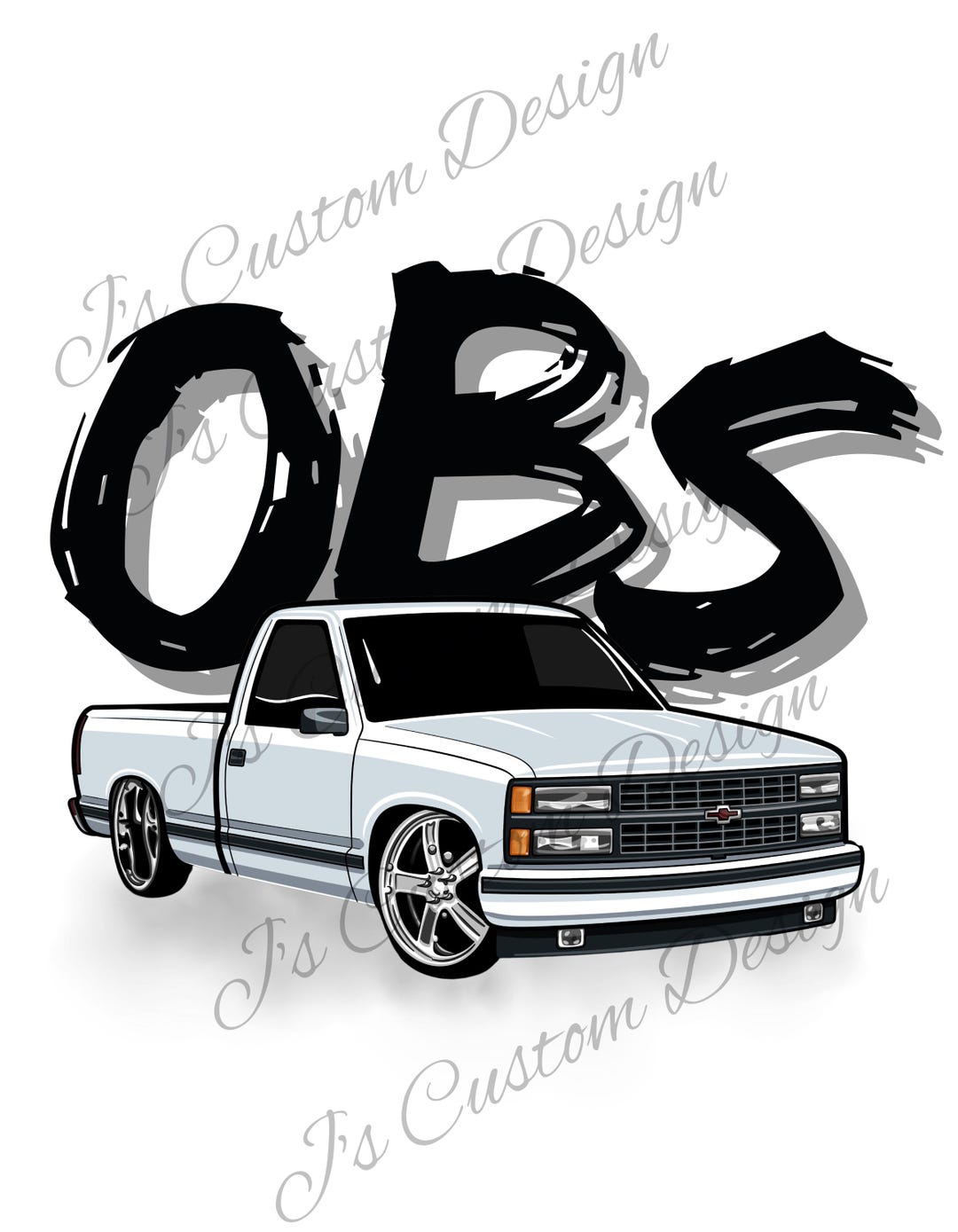 OBS PNG, Old Body Style Chevy Truck, Digital Download, Shirt Design ...
