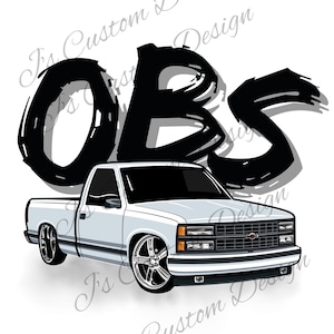 OBS PNG, Old Body Style Chevy Truck, Digital Download, Shirt Design ...