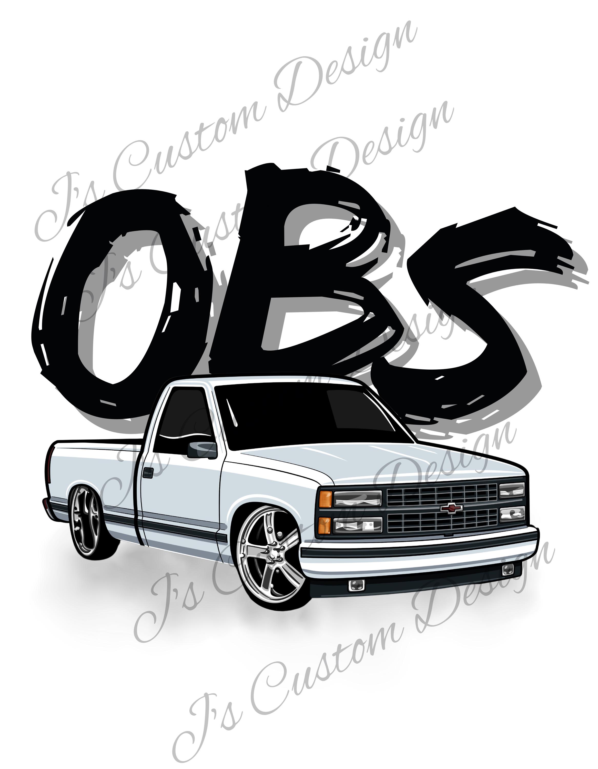 OBS PNG, Old Body Style Chevy Truck, Digital Download, Shirt Design ...