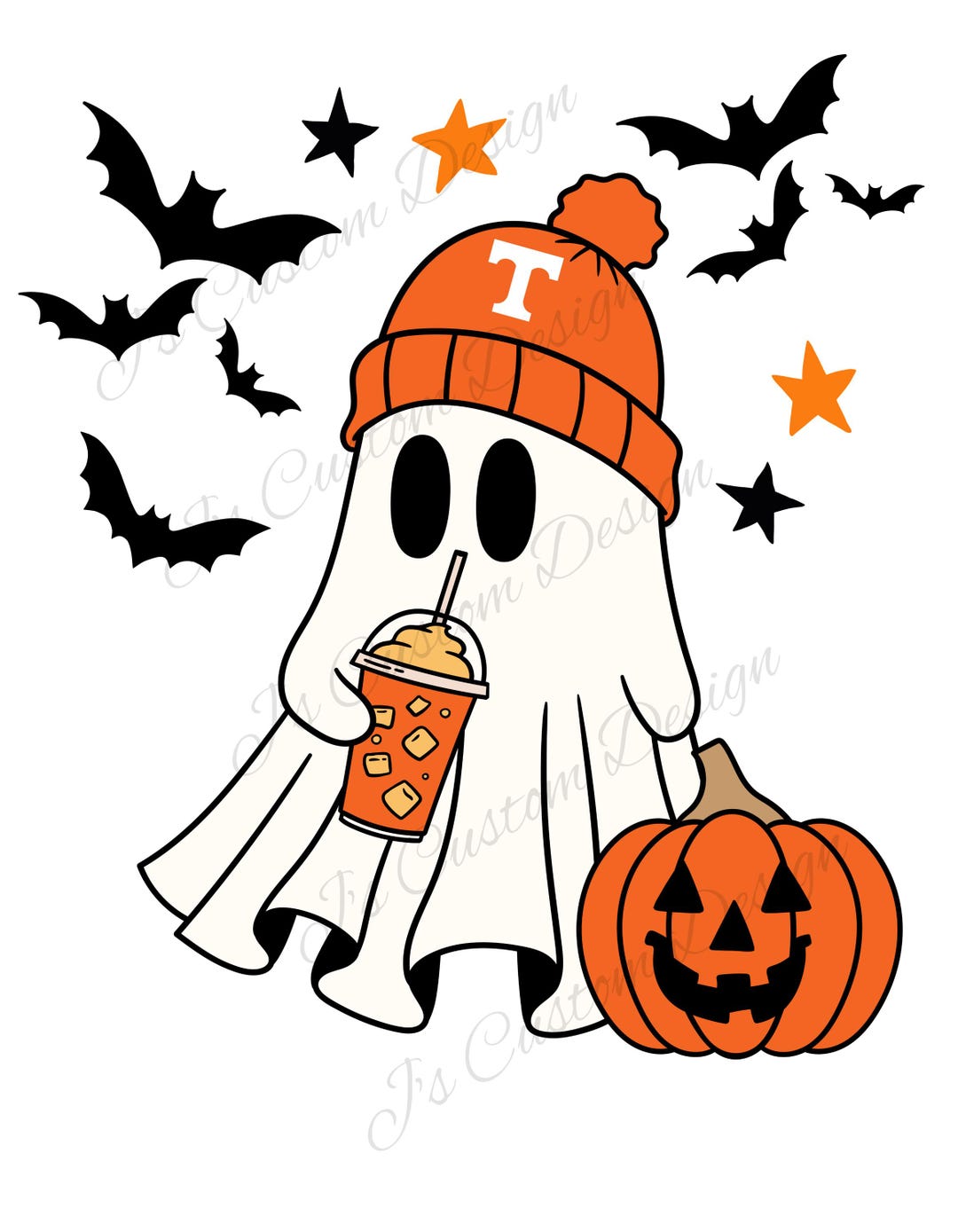 Cute Ghost Football PNG, Halloween Football Fan Volsshirt Design ...