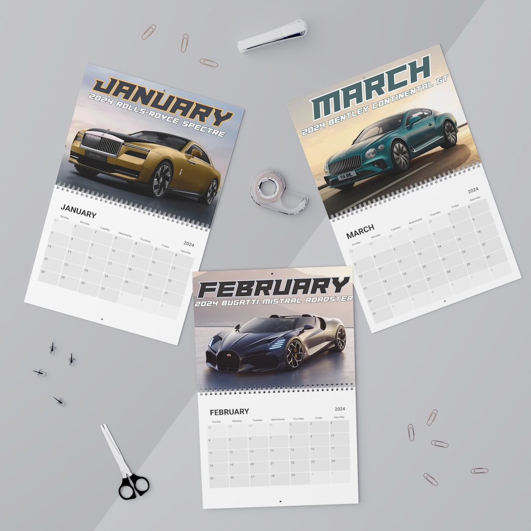 Exotic Car Collection Calendar 2024 - Etsy