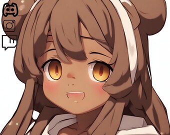 PFP Brown Anime Girl Avatar Cute Ears Headset Character | Discord ...