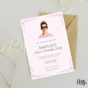 Princess Diaries Birthday Party Invitation, Editable Template, Royal ...