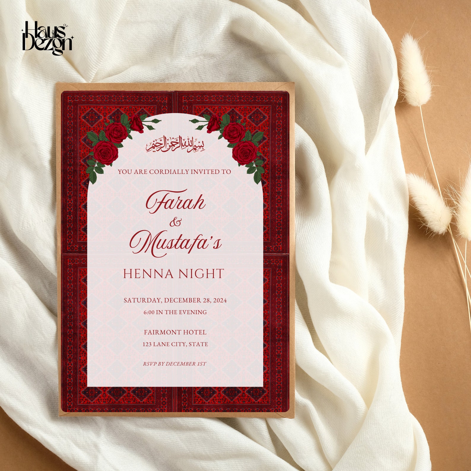 Afghan Henna Invitation, Henna Invite, Persian, Digital Invite ...