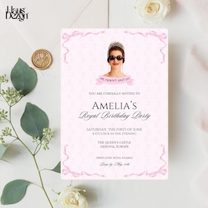 Princess Diaries Birthday Party Invitation, Editable Template, Royal ...