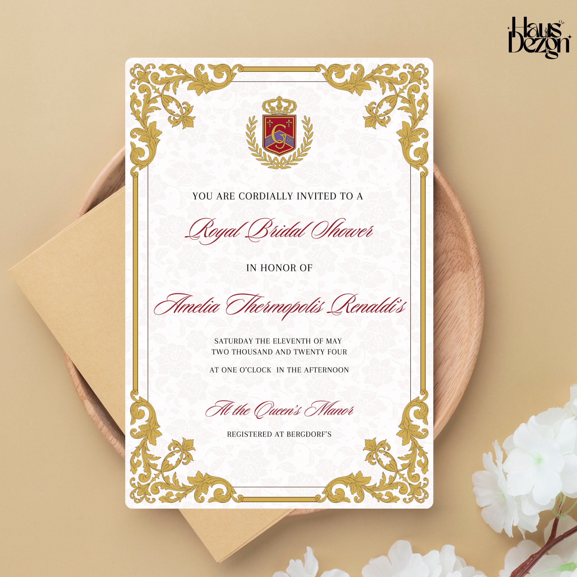 Royal Princess Diaries Bridal Shower Invitation Bridal Party Digital ...