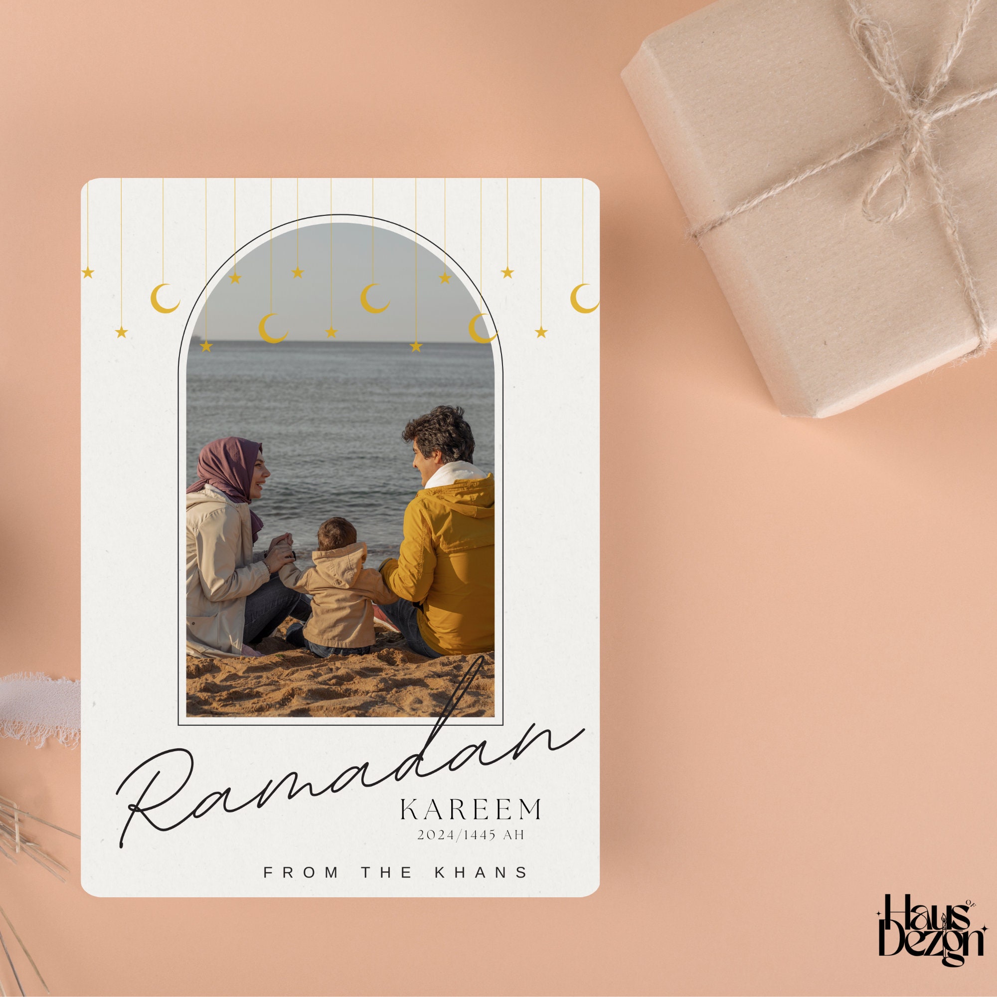 Ramadan Kareem Digital Card- Family Photos- Editable Template- Eid ...