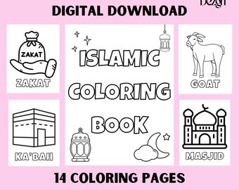 Arabic Alphabet, Islamic Coloring Pages- Easy Kids Coloring Printable ...