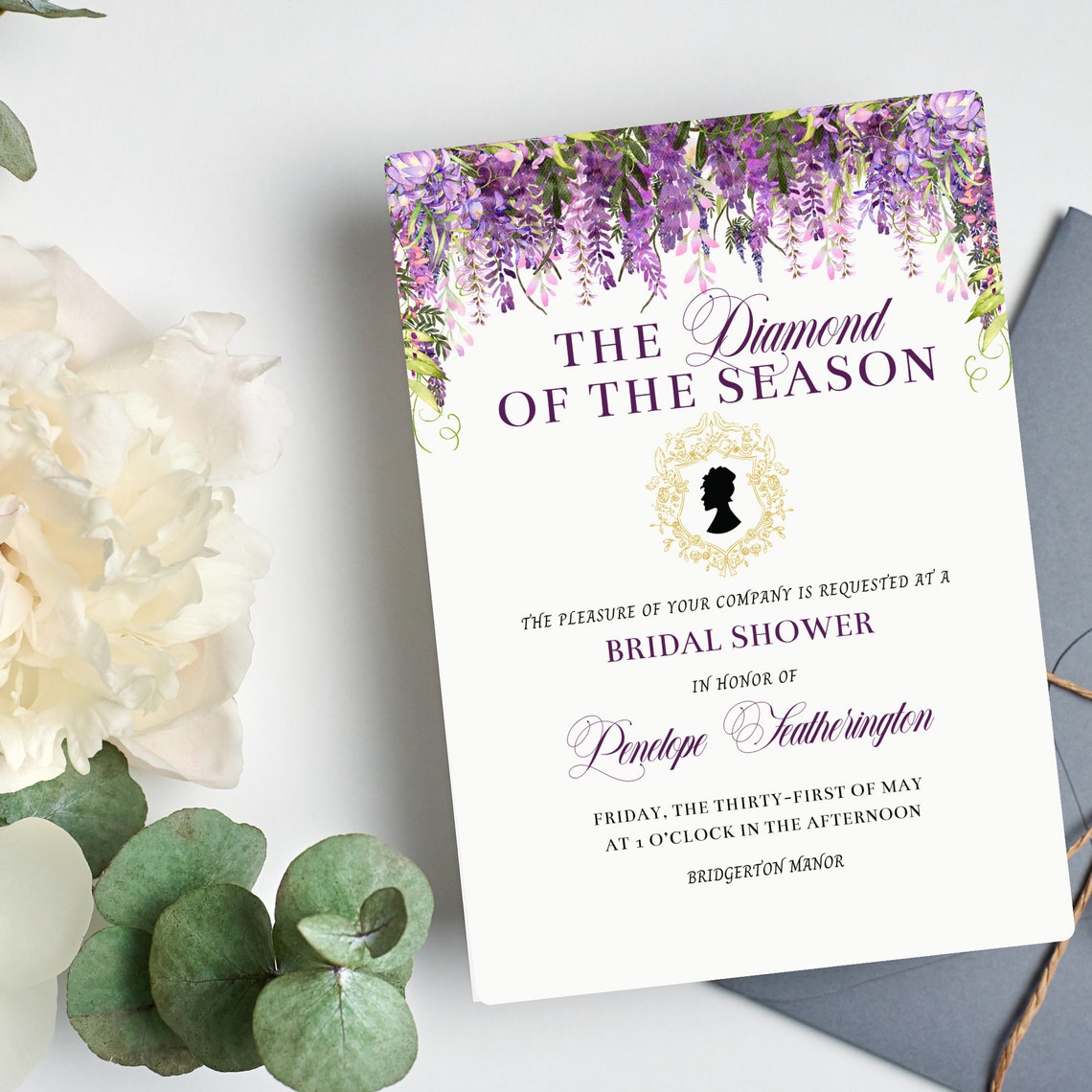Bridgerton Inspired Diamond of the Season Bridal Shower Invitation ...