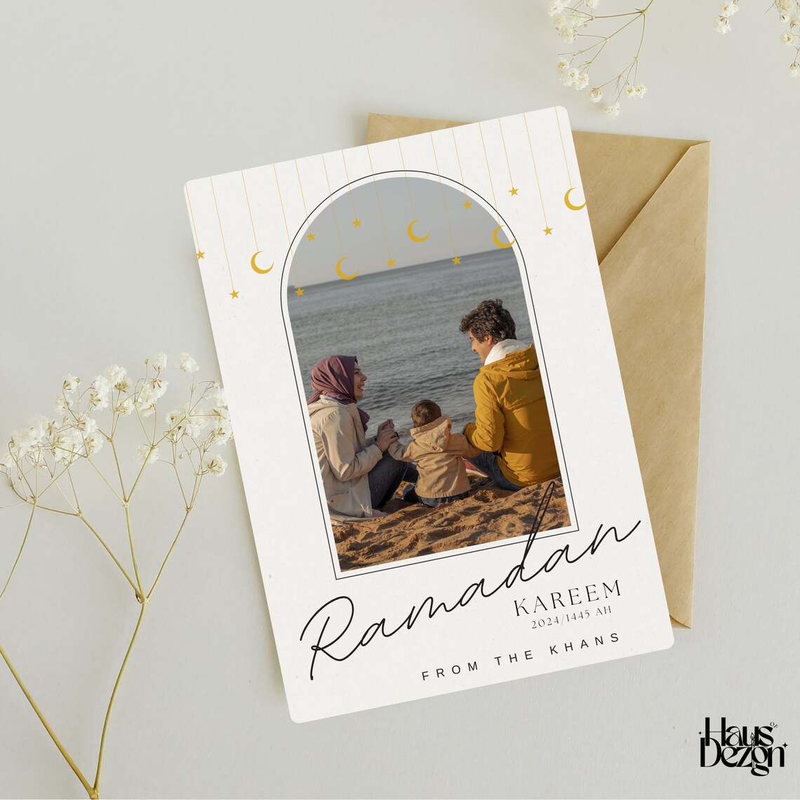 Ramadan Kareem Digital Card- Family Photos- Editable Template- Eid ...