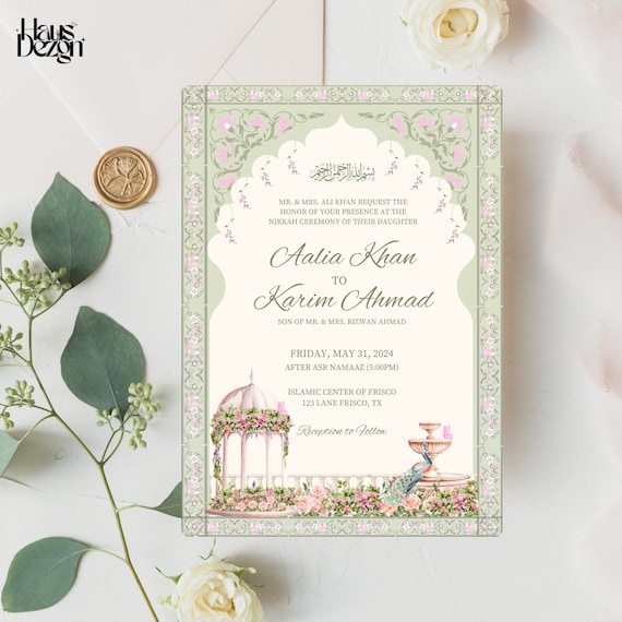 Muslim Wedding Invitation Wording Samples
